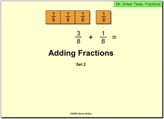 Mr. Anker Tests Fractions Activities