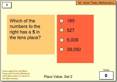 Mr. Anker Tests Number Sense
