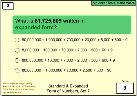 Mr. Anker Tests Number Sense