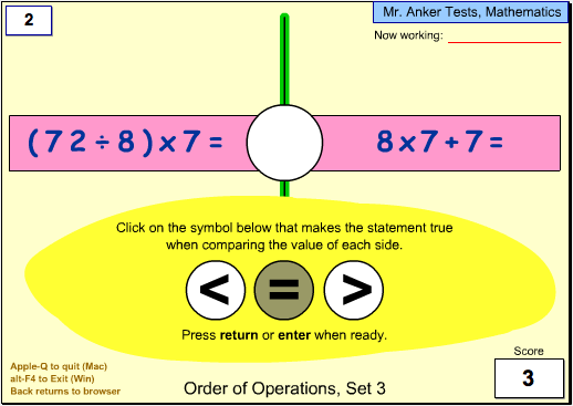 Mr. Anker Tests Algebra & Functions