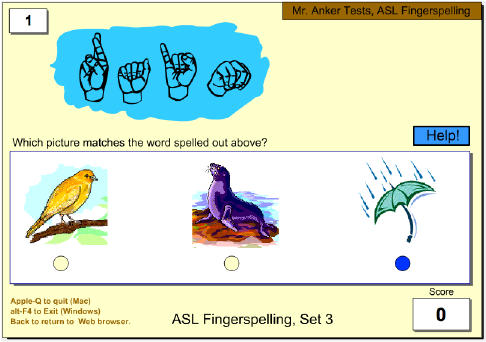 Mr. Anker Tests ASL (American Sign Language Fingerspelling) Practice