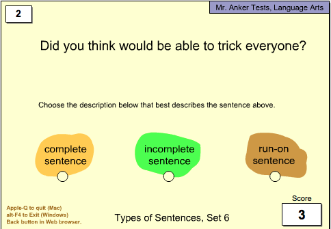 Mr. Anker Tests English Language Arts