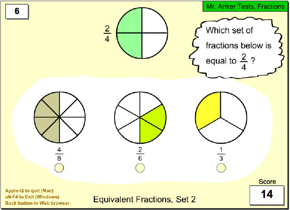 Mr. Anker Tests Fractions Activities