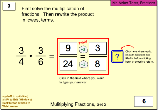 Mr. Anker Tests Fractions Activities