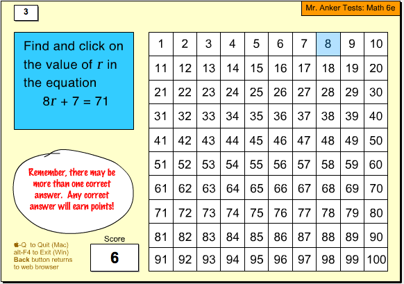 Mr. Anker Tests General Math By Grade Level