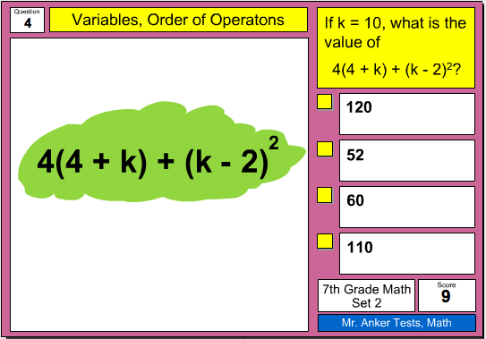 Mr. Anker Tests General Math By Grade Level