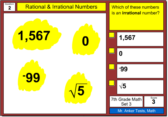 Mr. Anker Tests General Math By Grade Level