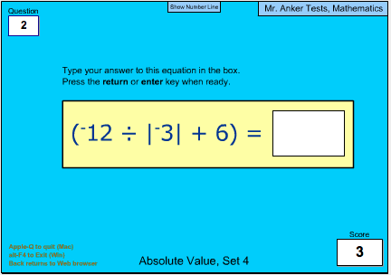 Mr. Anker Tests Number Sense